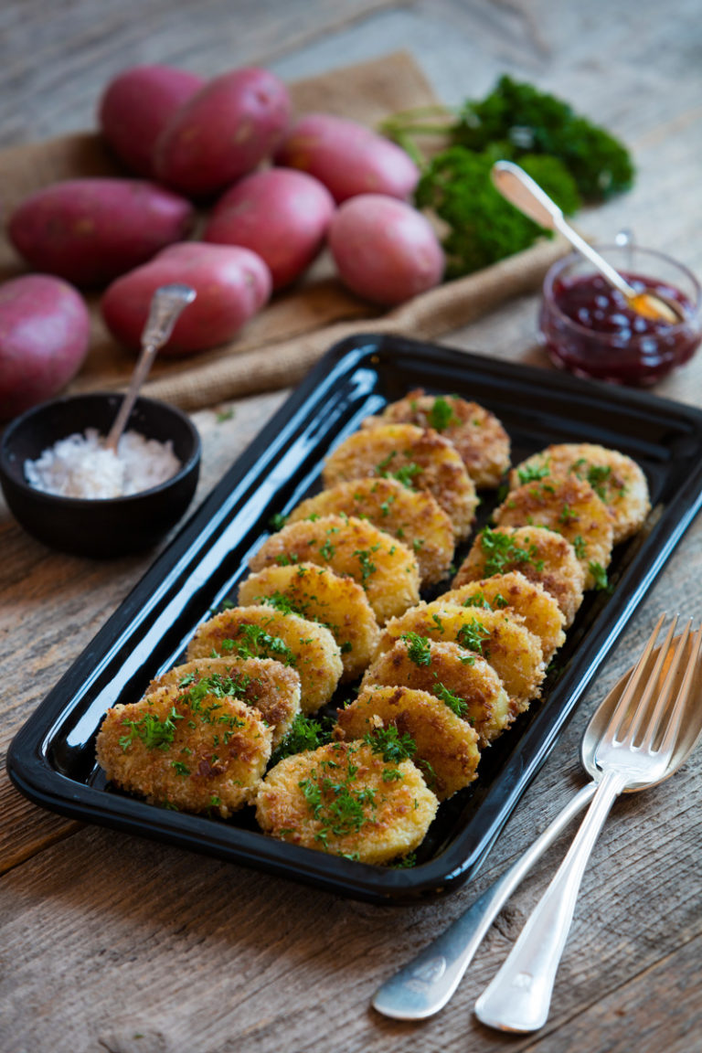 Pankopanerade potatisskivor - Potatis i tiden